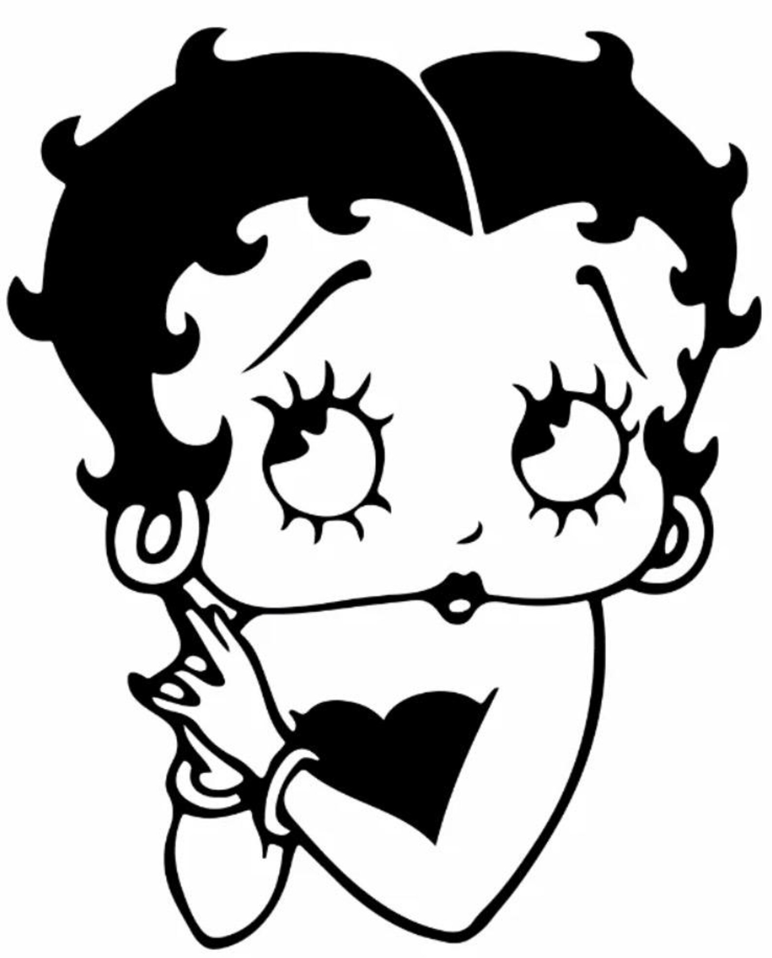 Betty Boop Vinyl Sticker - Etsy