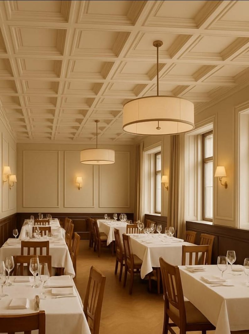 Modern Coffered Ceiling Tile: 24mm T-bar Grid, Easy Install (59.5x59.5 ...