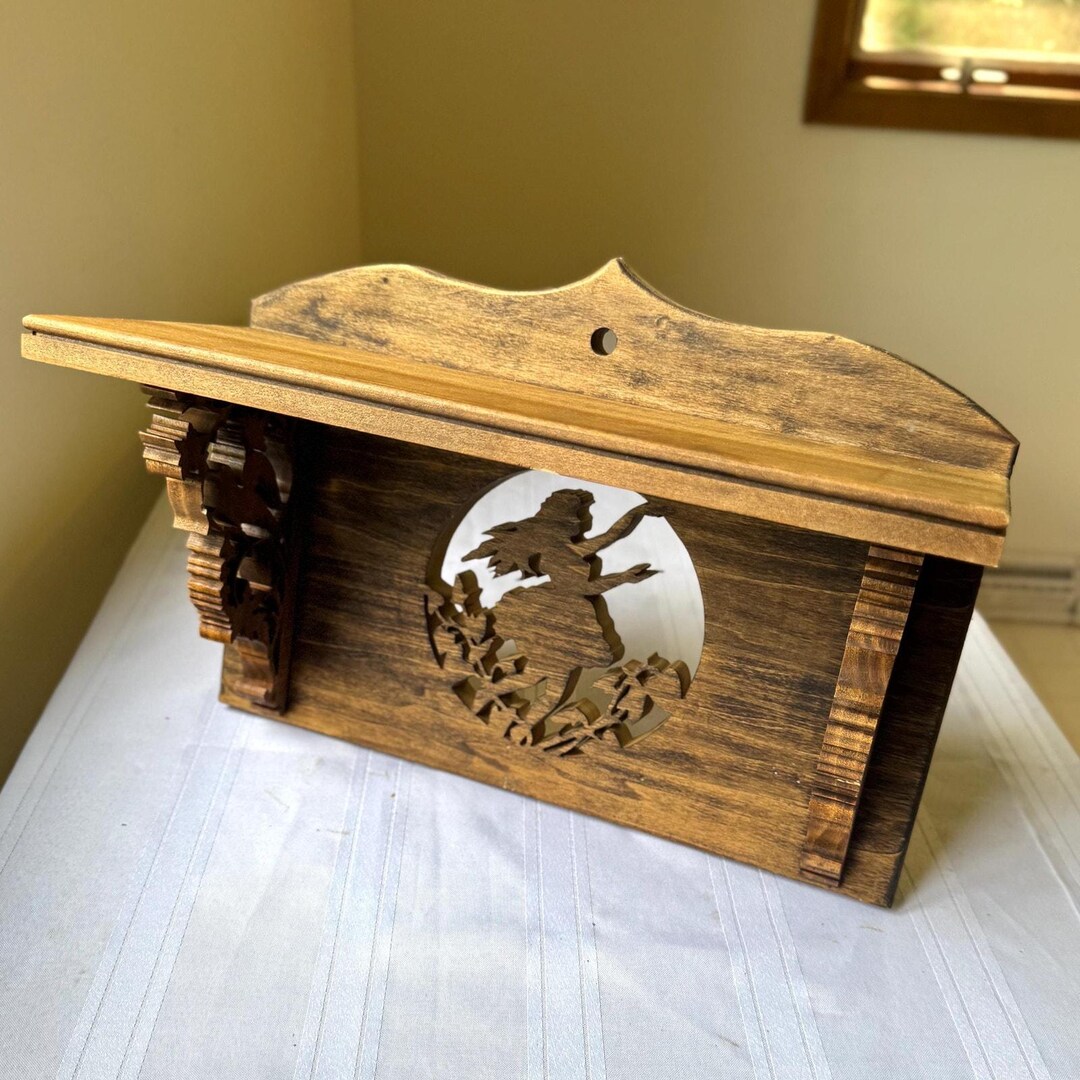 Wooden Fairy and Dove Shelf - Etsy