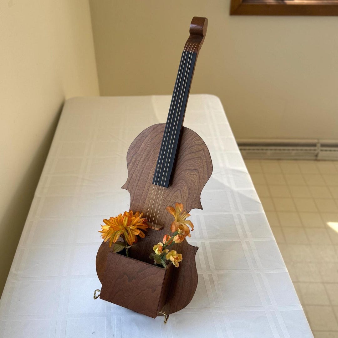 Vintage Violin Planter Decor - Vintage Musical Decor - Etsy