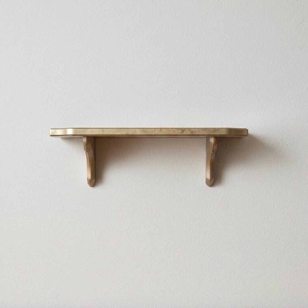 Vintage Home Interiors Gold Wall Shelf With Plate Groove - Etsy