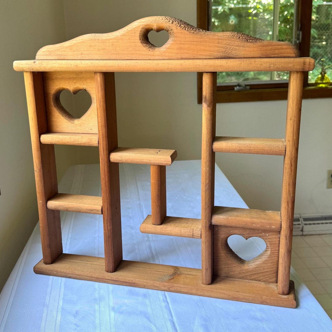 Vintage Maple Wood Multi Compartment Floating Country Shelf - Etsy