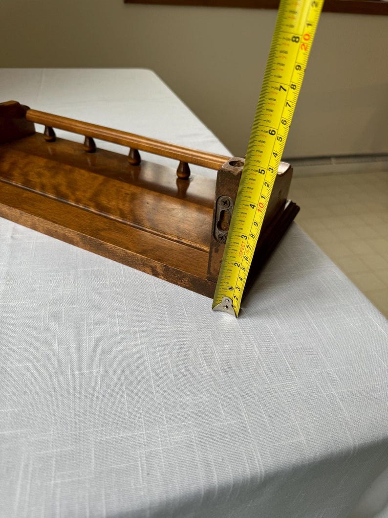 Vintage Walnut Floating Spindle Gallery Shelf - Etsy