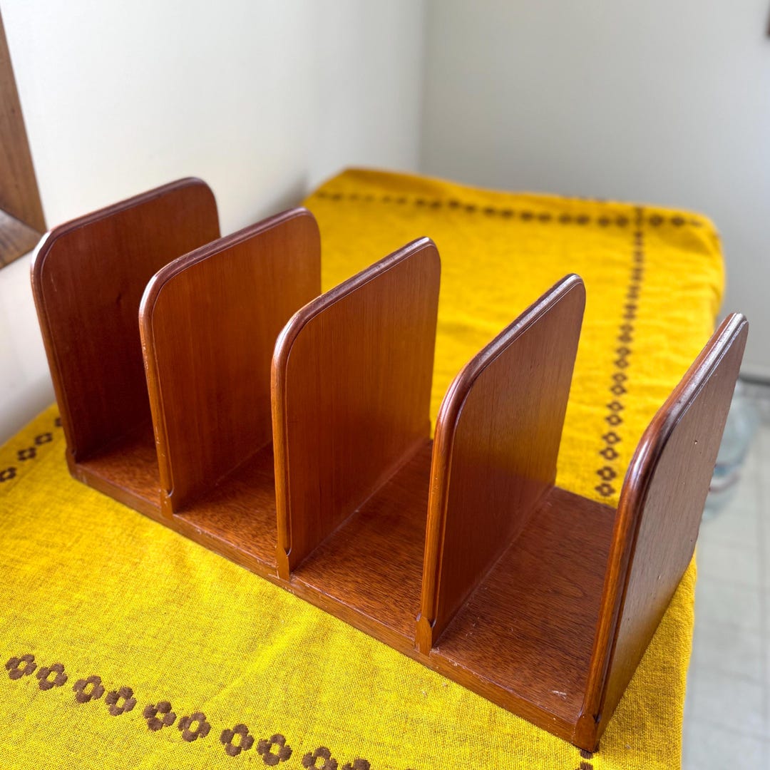 MCM Wooden File Sorter Desk Organizer - Etsy