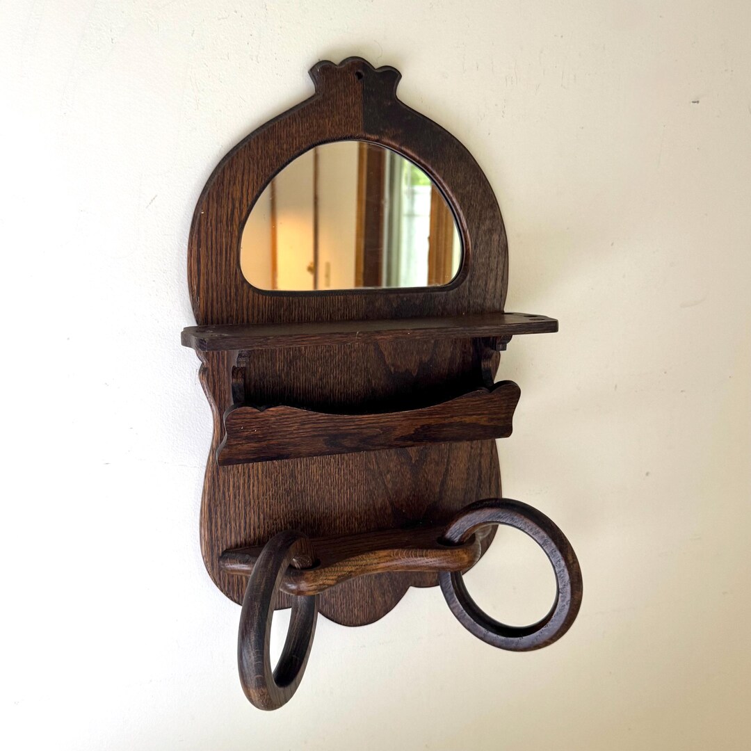Vintage Rustic Hanging Shaving Mirror - Etsy