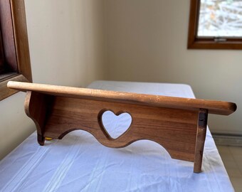 Vintage Country Shelf With Heart Cut Outs and Pegs - Etsy