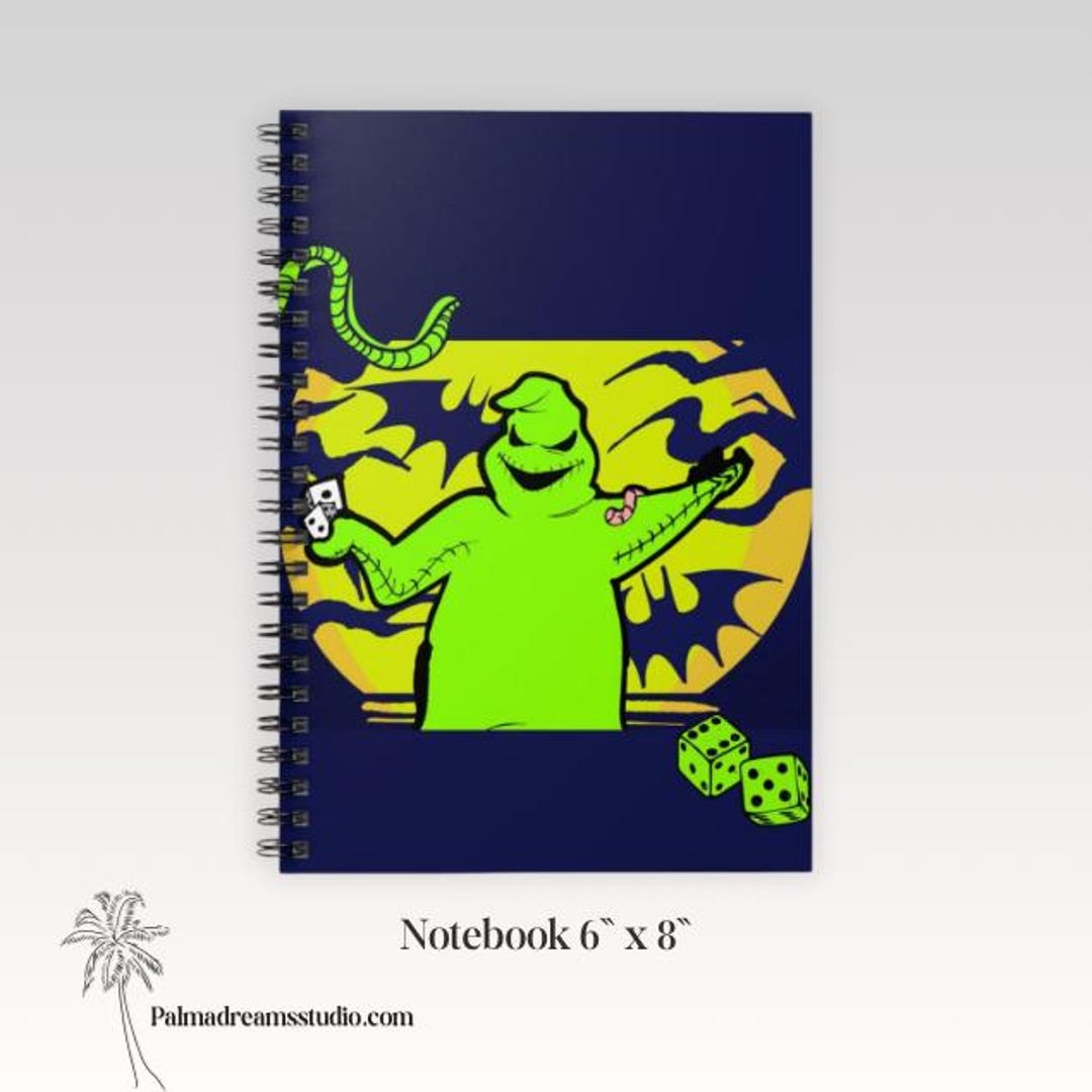 Oogie Boogie Spiral Notebook: Nightmare Before Christmas Inspired Art ...