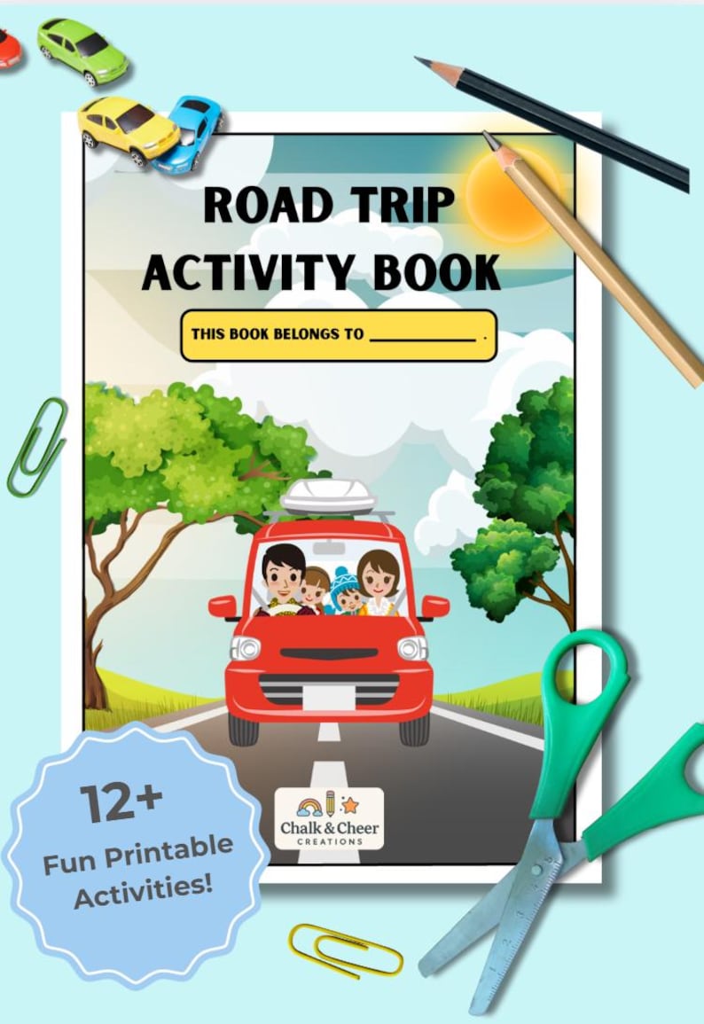 Road Trip Activity Book for Kids: Printable Travel Games (PDF Download ...