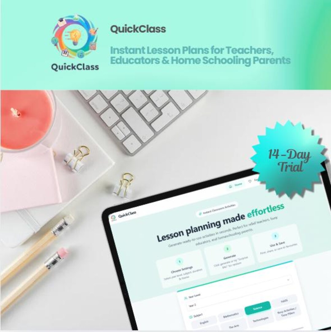 Quickclass Lesson Planner | 14-day Web App Access (PDF Guide) - Etsy ...