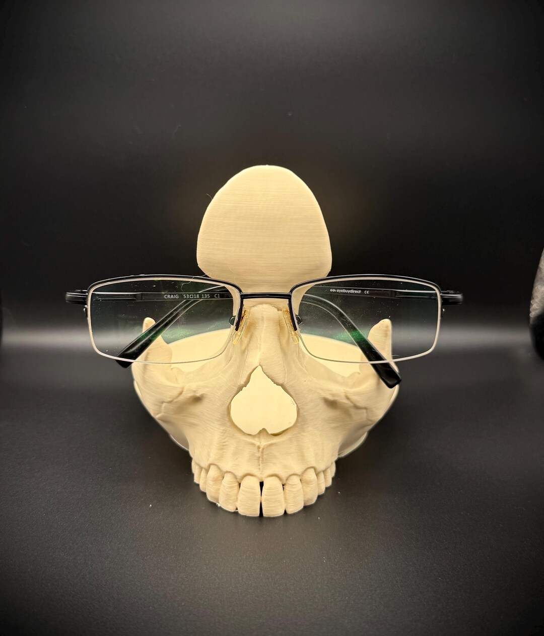 Skull Glasses Stand With Dish ! Eyeglass Holder - Etsy
