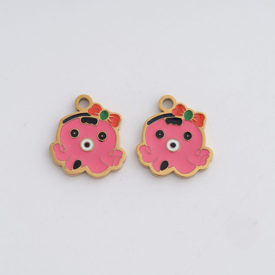 Steel Enamel Jellyfish Charms,stainless Steel Marine Life Pendant,diy ...