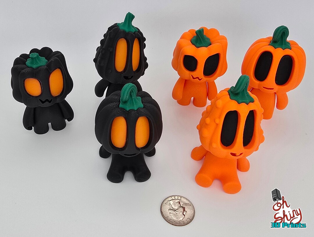 Blob Lab Black Pumpkins | Desk Decor, 3D Print, Figurine - Etsy