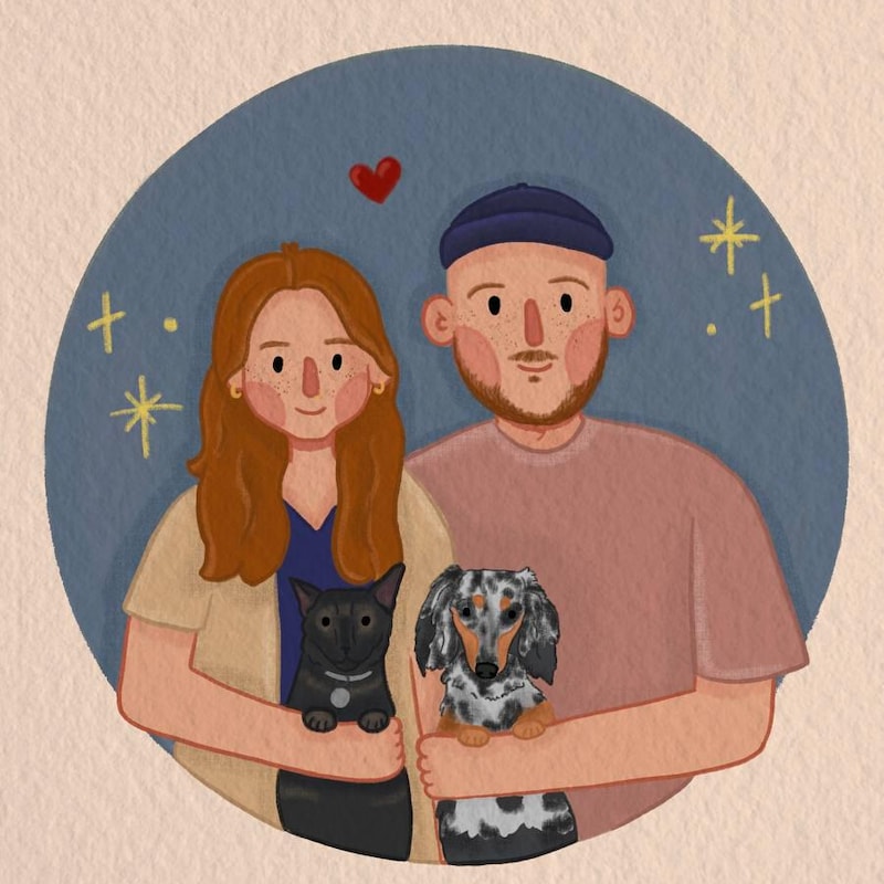 Couple Poster Cat - Etsy