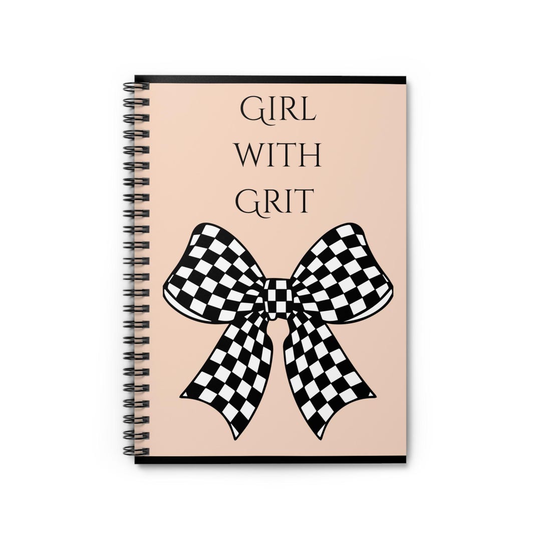 Checker Bow Notebook Girl With Grit, 6 X 8 Journal for Students, Trendy ...