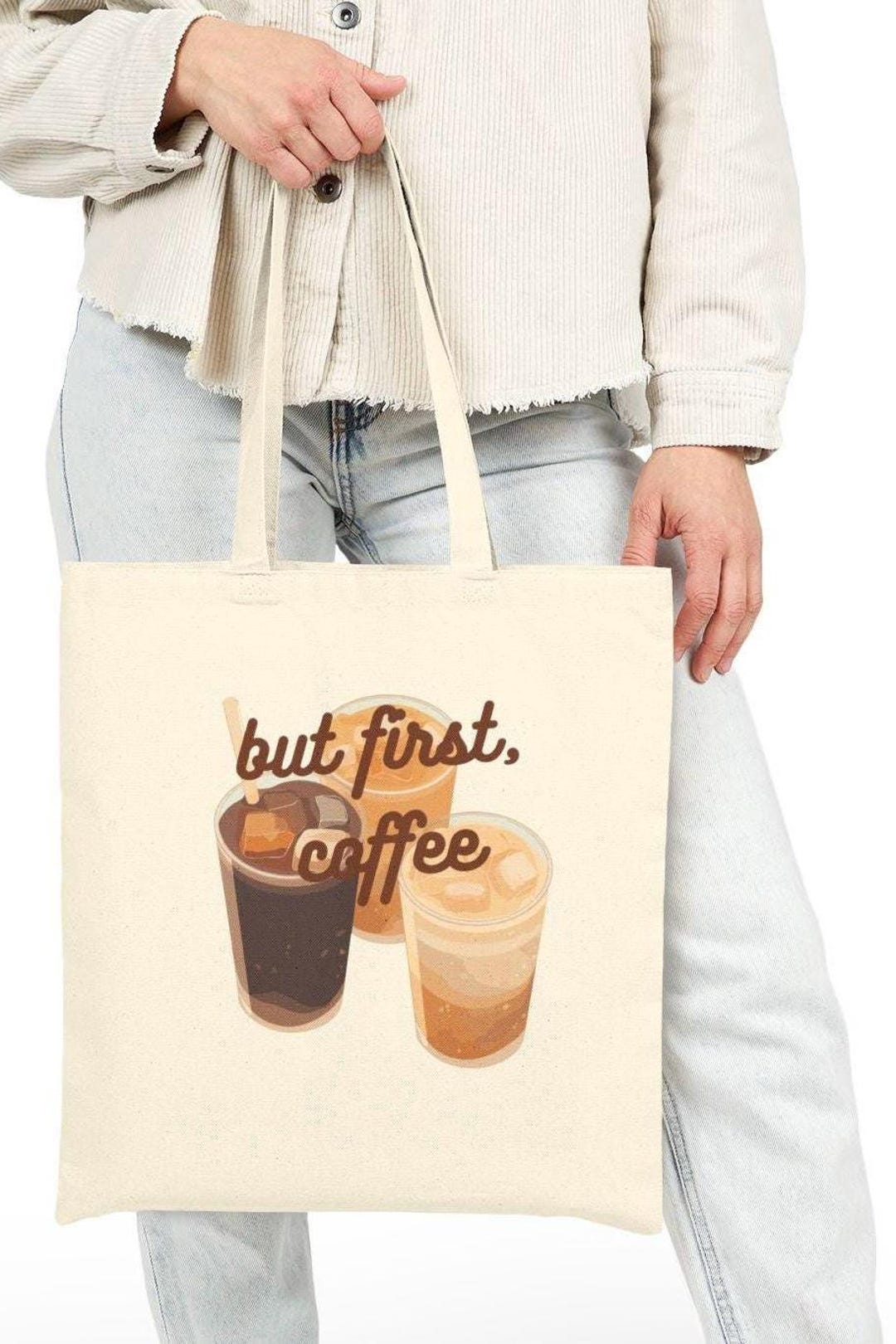 Iced Coffee Tote Bag Coffee Lover Gift Reusable Shopping Bag Eco ...