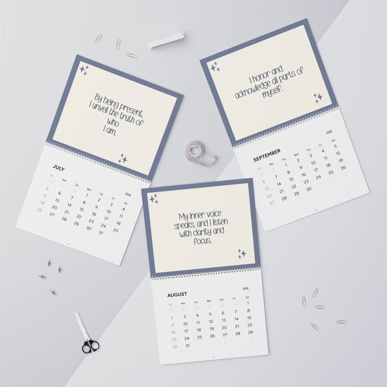 Affirmation Quotes Wall Calendar 2026 | Inspirational Monthly Calendar ...