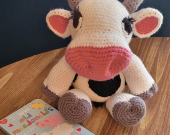 Mint Cow Plushie , Cow Toy, Cow Stuffed Animal, Crochet Animal ...