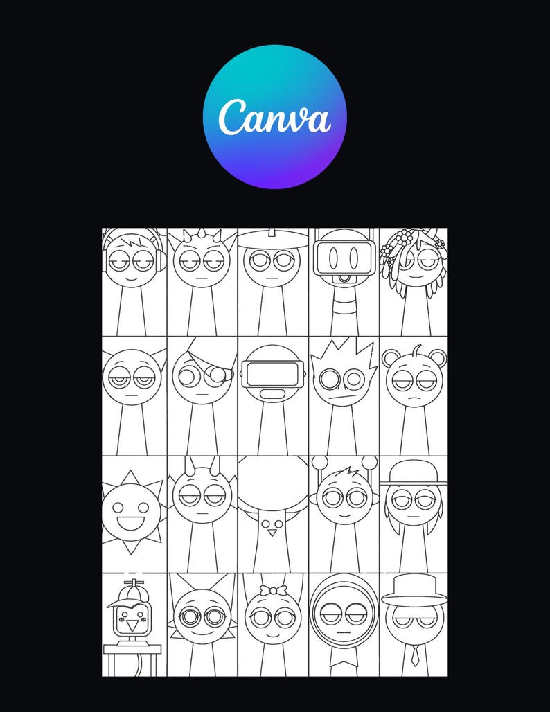 21 Pages of Scary Sprunki Coloring Pages, Halloween Coloring Book ...