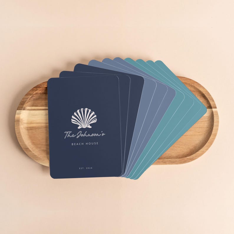 Custom Playing Card Deck Personalized Beach House Game Night Family ...