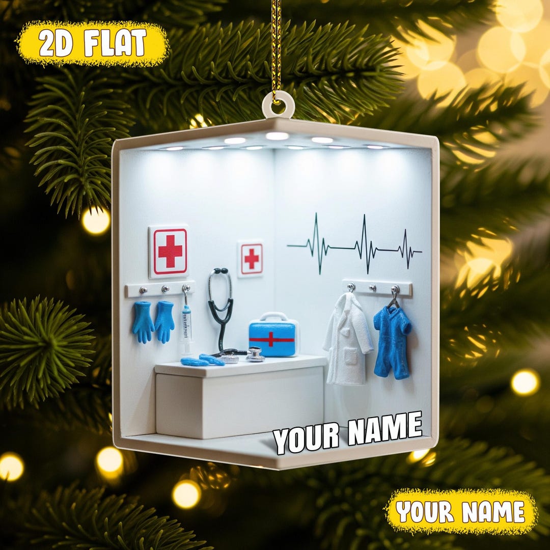 Custom Doctor Christmas Ornament, Gift for Healthcare Worker, Medical ...