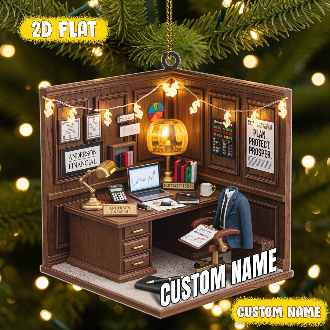 Personalized Financial Advisor Corner Christmas Ornament, Gift for ...