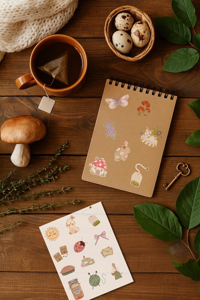 Cottagecore Sticker Sheets, Printable Designs,bullet Journal, Scrapbook ...