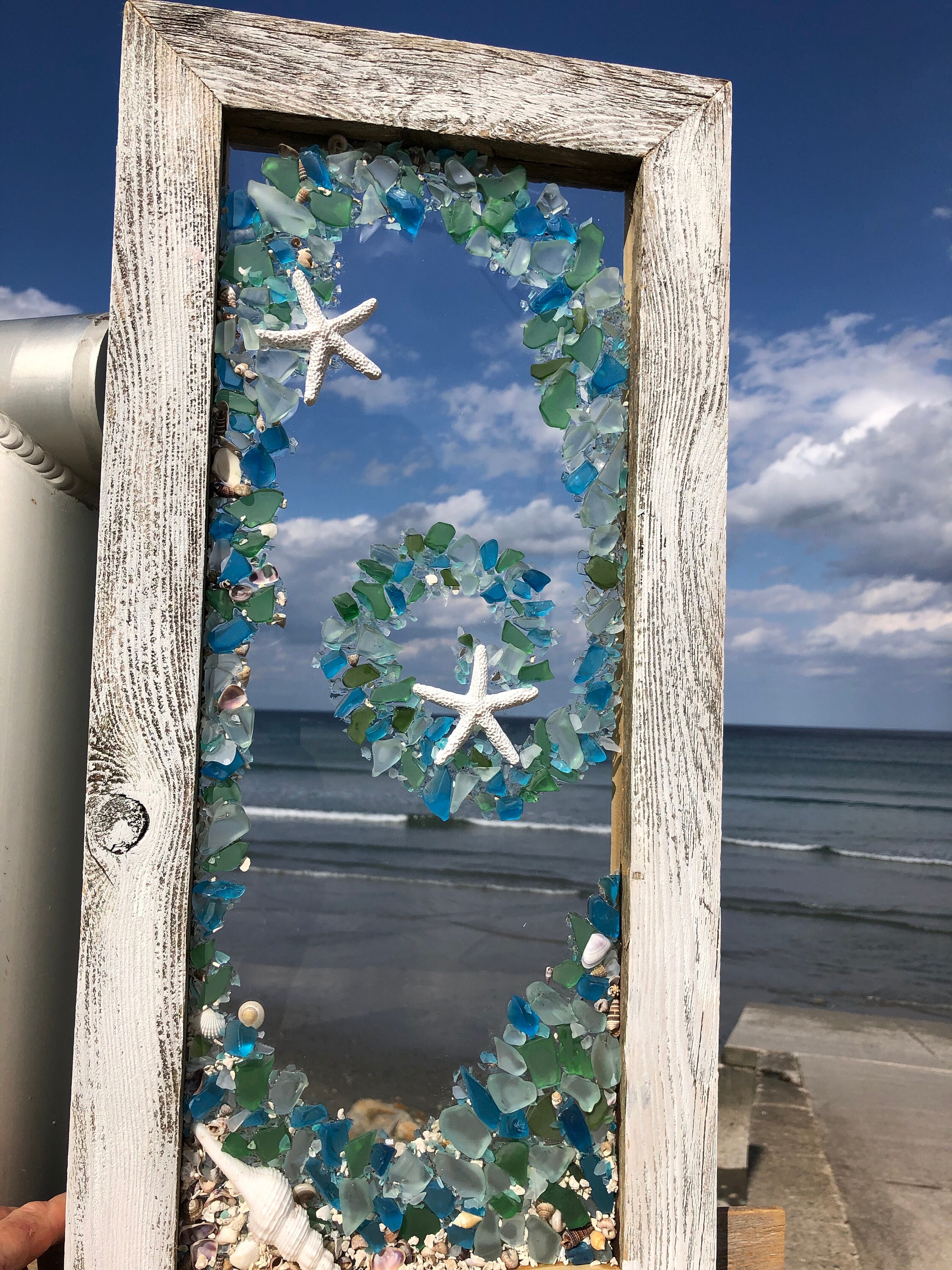 Two Dancing Star Fish in a Medley of Beach Glass - Etsy