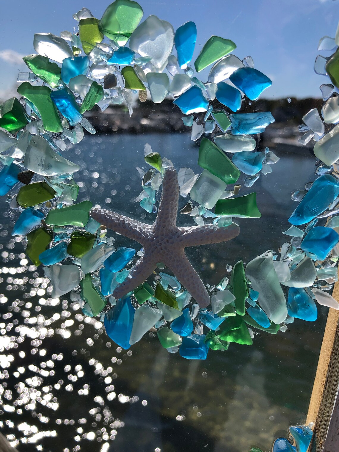 Two Dancing Star Fish in a Medley of Beach Glass - Etsy