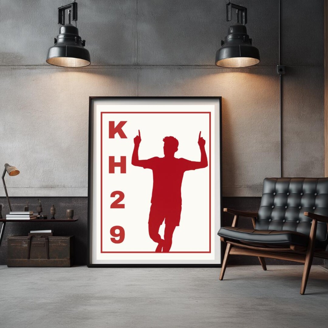 Kai Havertz Arsenal Silhouette Poster | Minimalist Digital Print ...