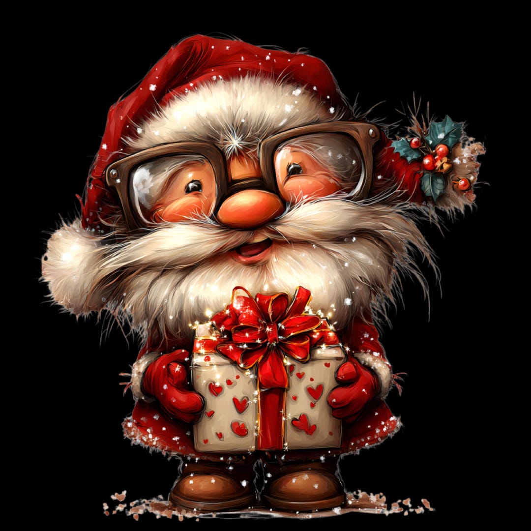 Cute Santa With Presents T-shirt | Christmas Santa Tee - Etsy