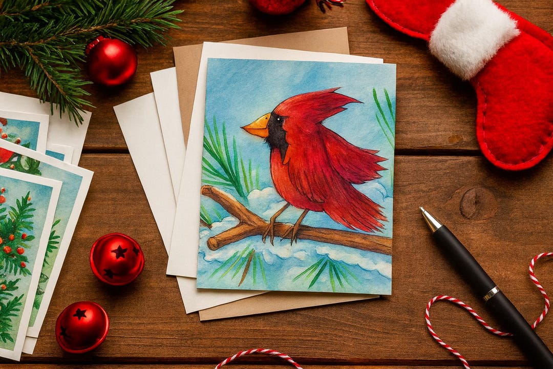 Cartoon Cardinal Digital Download - Etsy