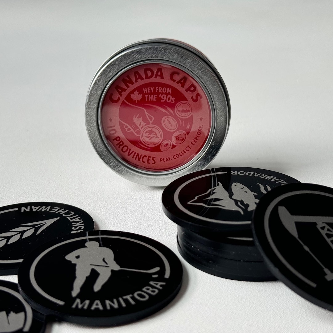 Canadian Retro Milk Caps Game – 90s Nostalgia Collectible Slammer ...