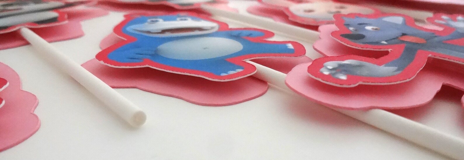 Babybus Set of 12 Cupcake Toppers Birthday Heavy Cardstock - Etsy