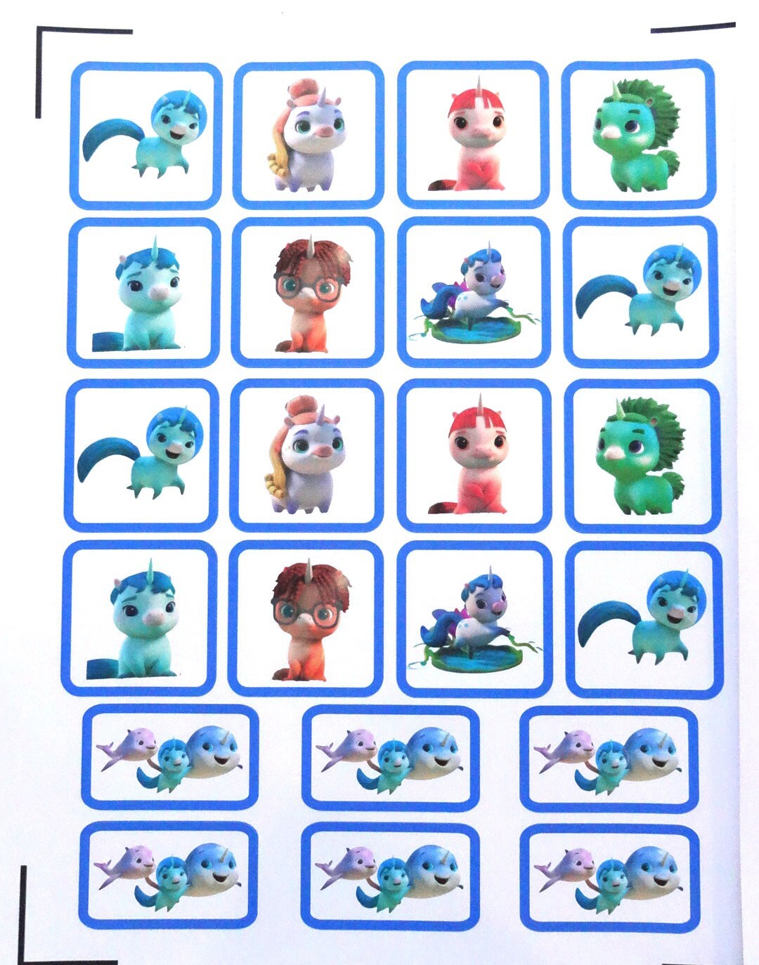 Not Quite Narwal Set of 44 Stickers Peel and Stick Craft Favors Ready ...