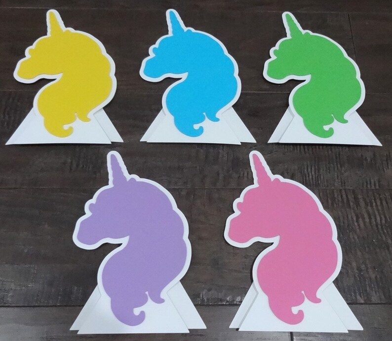 Unicorn Themed 8" Stand up Characters Centerpiece Birthday Celebration ...