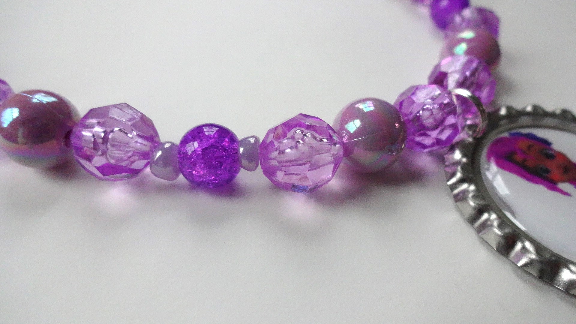 Rainbow Rangers Lavender Laviolette Beaded Kids Necklace & Bracelet Set ...