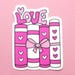 Book Lovers Book Stack Pink Cut Out Sticker Vinyl 2.5" for Water ...