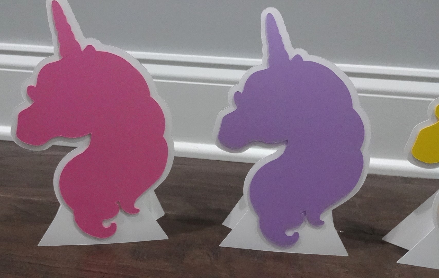 Unicorn Themed 8" Stand up Characters Centerpiece Birthday Celebration ...