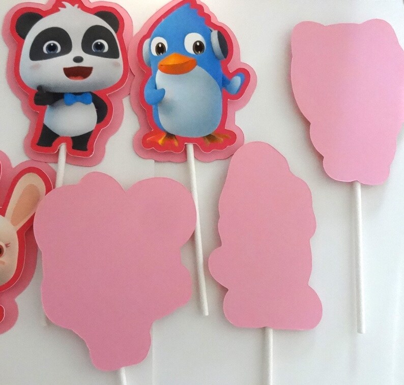 Babybus Set of 12 Cupcake Toppers Birthday Heavy Cardstock - Etsy