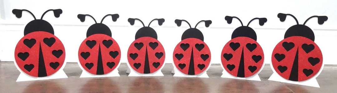 Ladybug Stand up Characters Table Decor Centerpiece Birthday ...