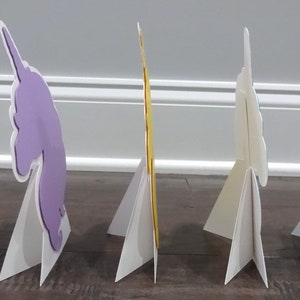 Unicorn Themed 8" Stand up Characters Centerpiece Birthday Celebration ...