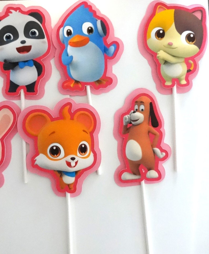 Babybus Set of 12 Cupcake Toppers Birthday Heavy Cardstock - Etsy