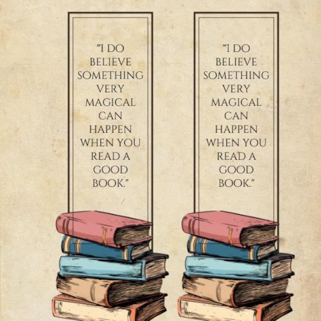Inspirational Literary Quotes Bookmark: Gift for Book Lovers - Etsy