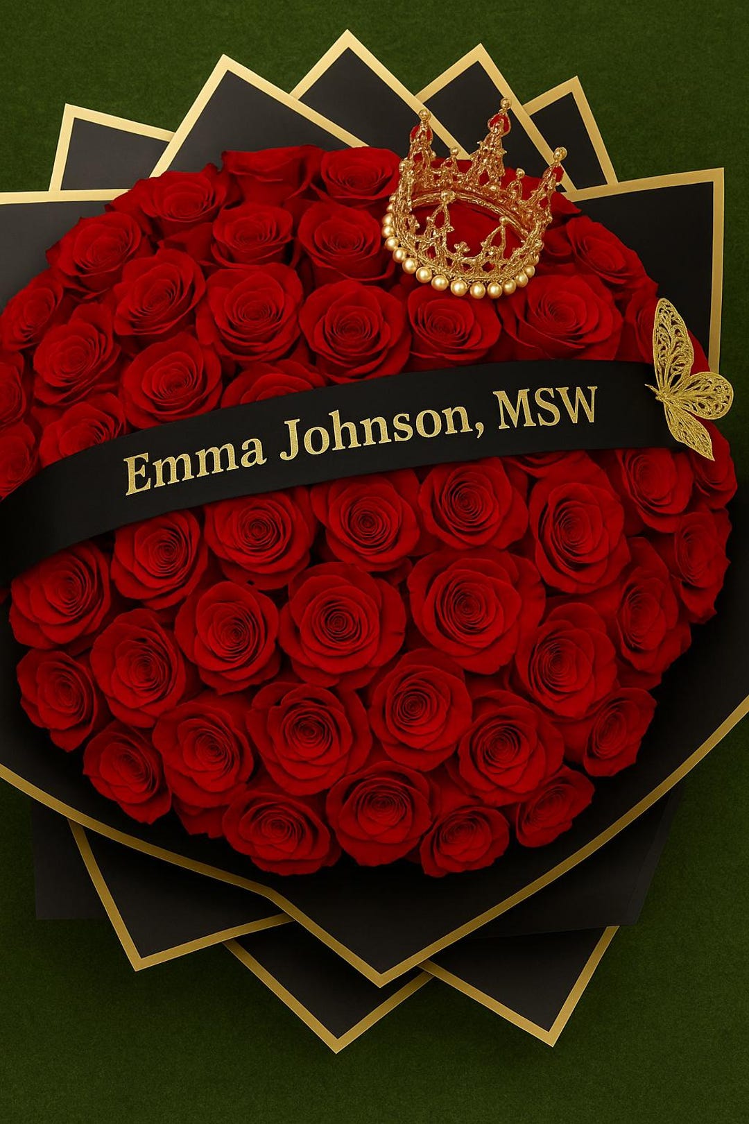 Custom Title Banner | Graduation Sash | Bouquet Banner | Personalized ...