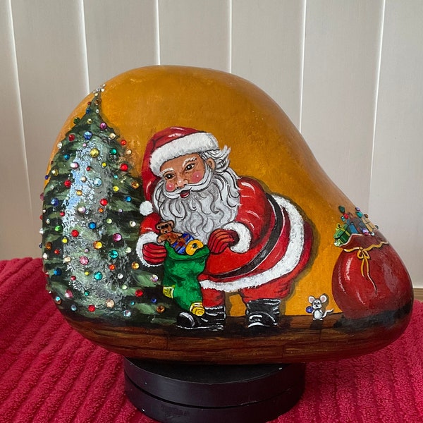Christmas Painted Rocks - Etsy