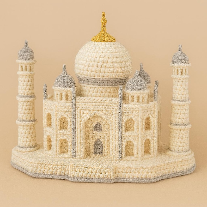 Taj Mahal Amigurumi Crochet Pattern – Realistic Indian Monument ...