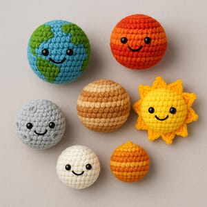 Amigurumi Solar System Set – 7 Celestial Crochet Plush PDF Pattern - Etsy