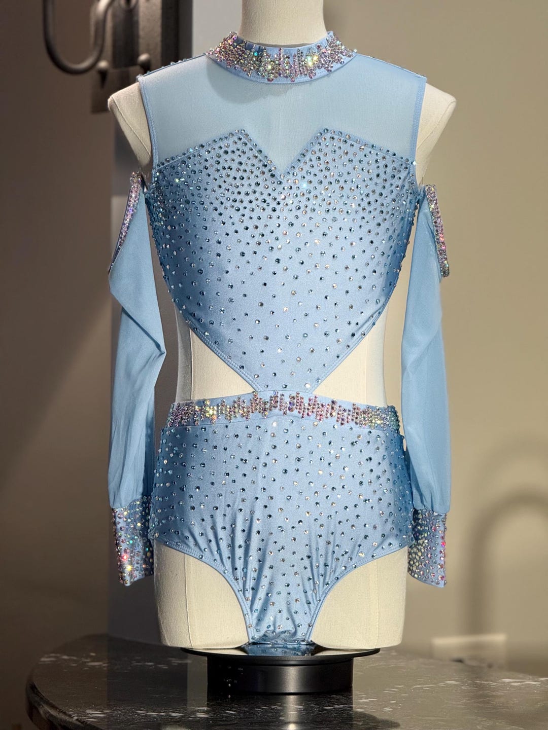 Blue Rhinestone Dance Costume - Adult Small, Armbands - Pre-made - Etsy