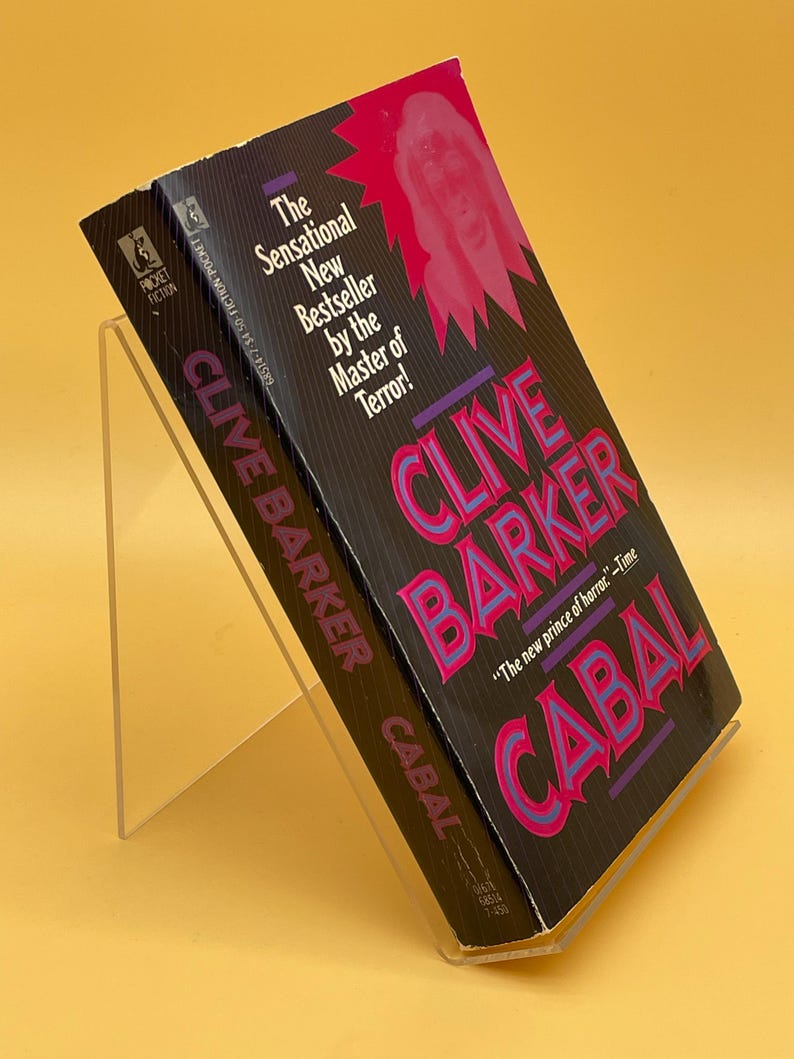 First Pocket Books Printing of Cabal by Clive Barker (1989). Vintage ...