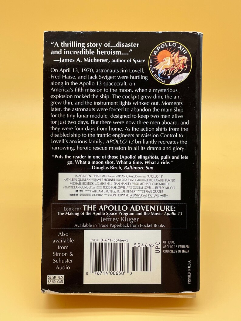 Apollo 13 by Jim Lovell, 1995 - Etsy